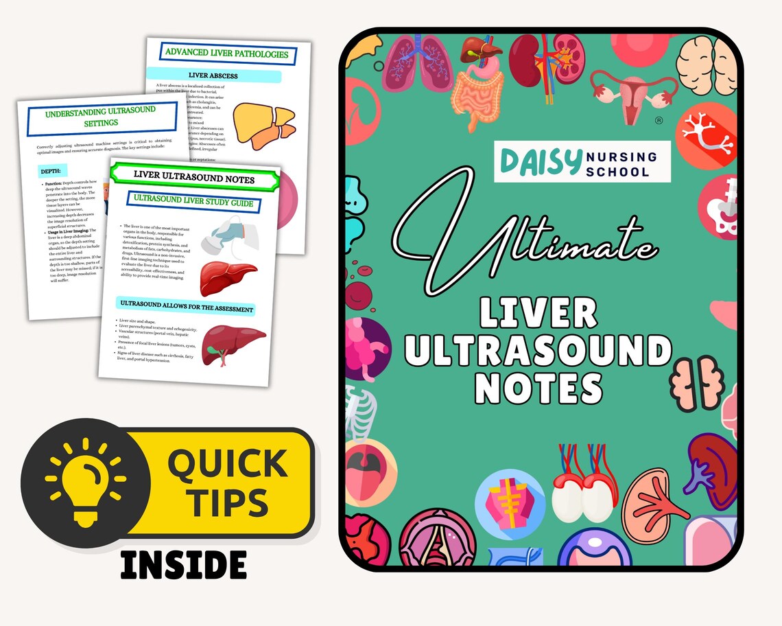 Liver Ultrasound Study Notes: Abdomen & Small Parts (PDF), Complete and ...