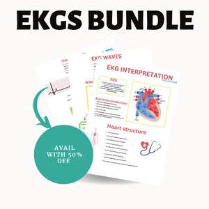 EKG Interpretation Nursing Study Guide: Cardiac Rhythms Cheat Sheet ...