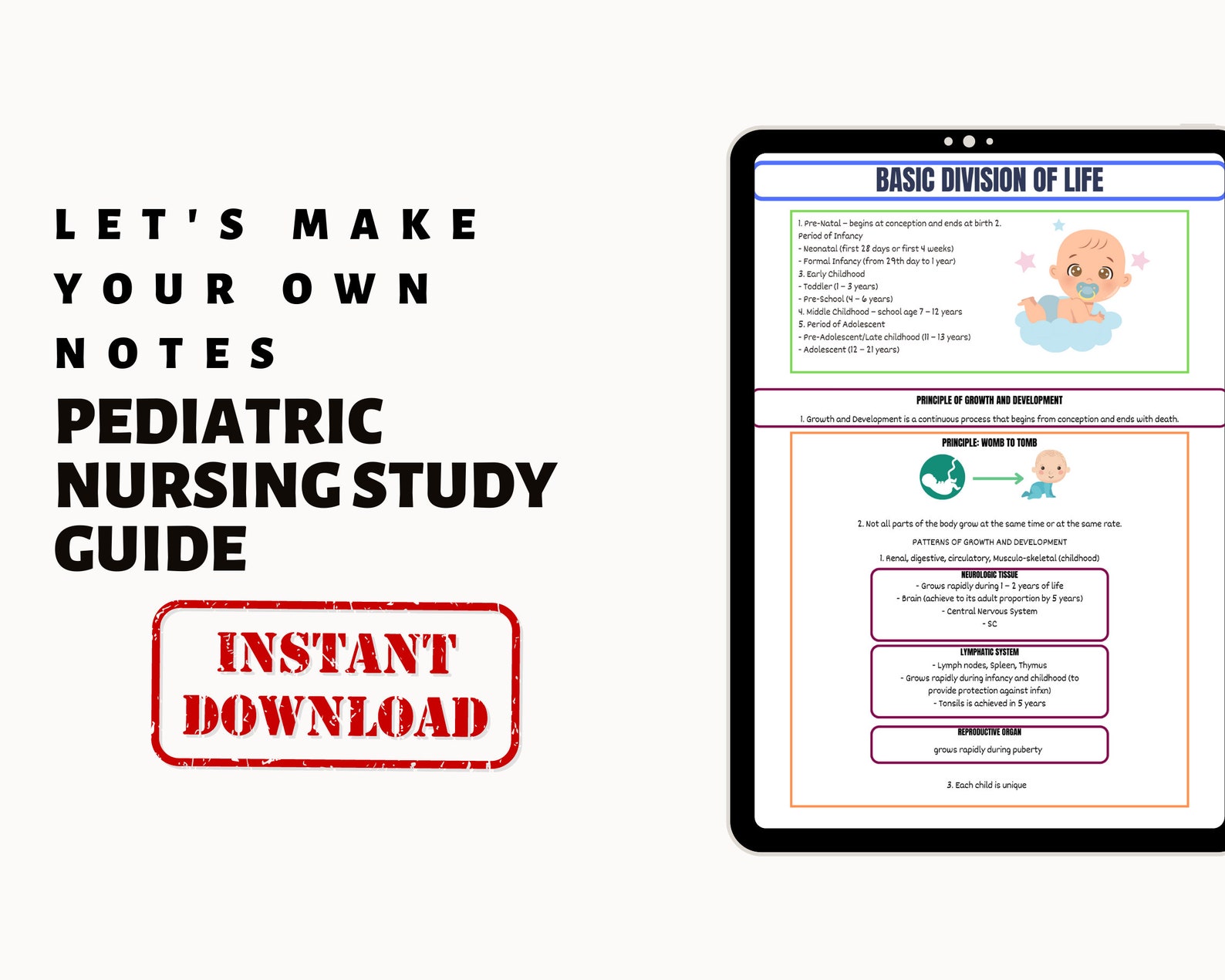Pediatrics Nursing Study Guide Bundle, Nursing School Notes, Nursing ...