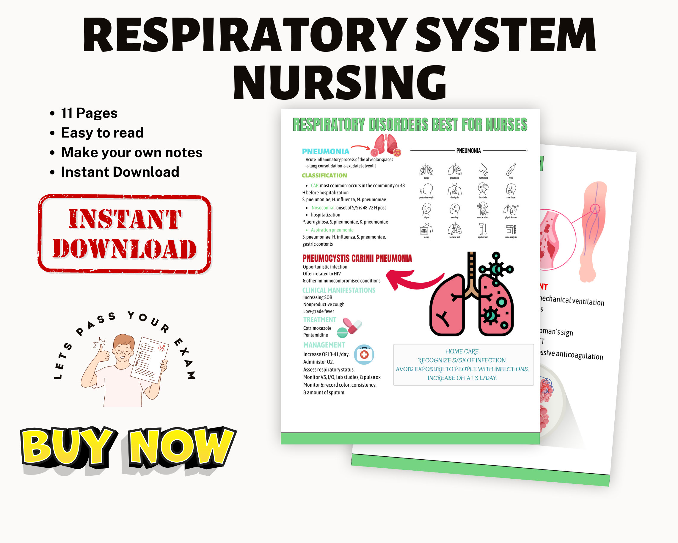 Respiratory System Notes, Respiratory Disorders, Med Surg, Nursing ...