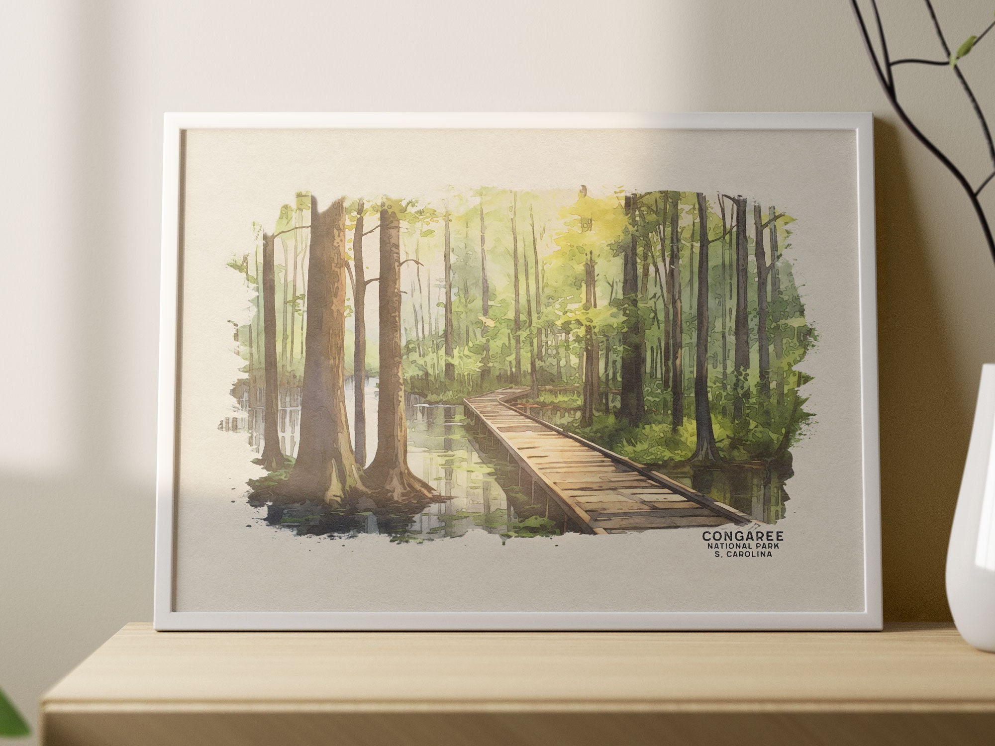 Congaree National Park Poster South Carolina Art National - Etsy
