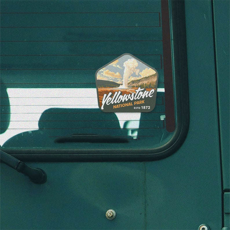 Yellowstone National Park Sticker, Waterproof Vinyl Decal - Etsy