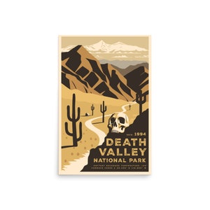 Death Valley National Park Poster, Wpa-inspired California Travel Print ...