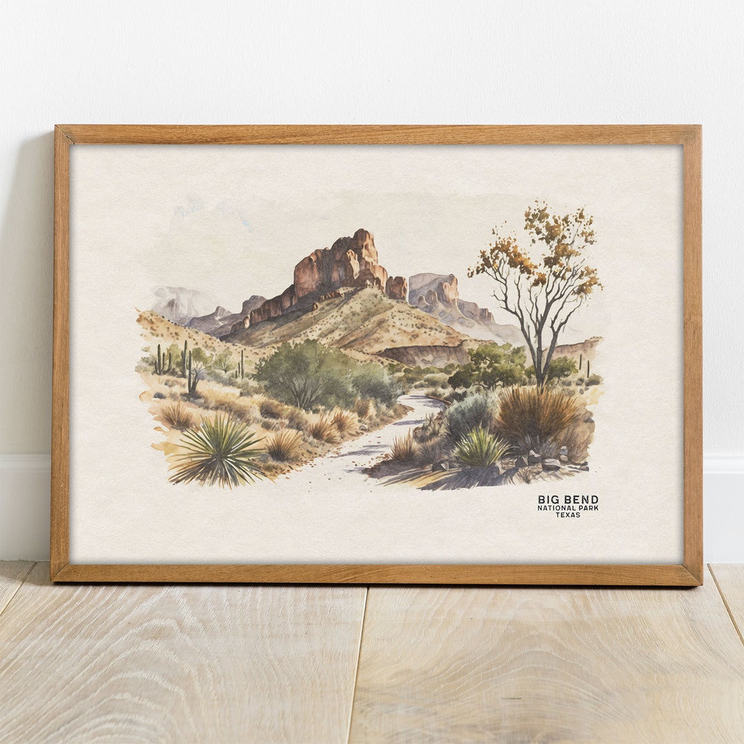 Big Bend National Park Poster, Texas Poster National Park Art, Texas ...