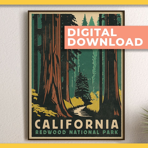 Retro National Park Poster - Etsy