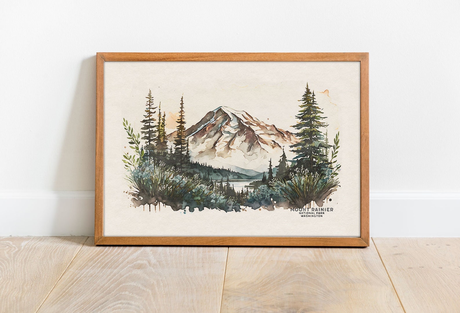 Mt Rainier Wall Art Print National Park Poster Mount Rainier - Etsy