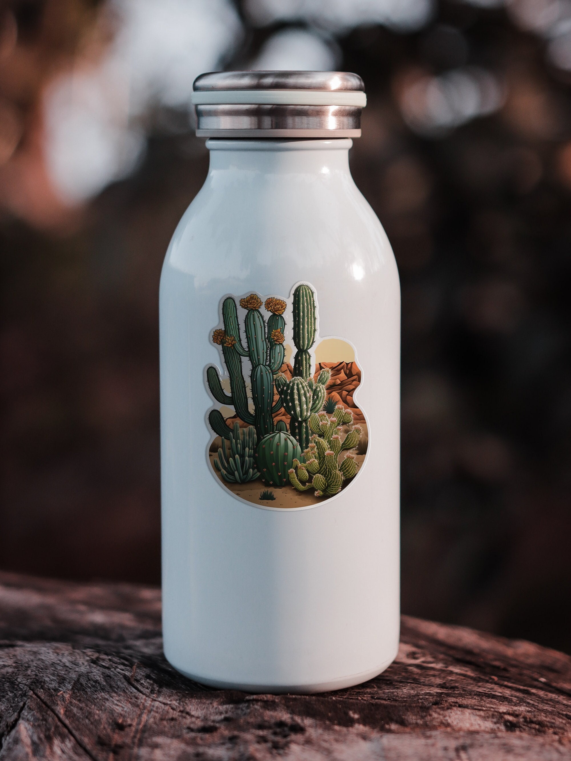 Cactus Desert Sticker, Western Bumper Sticker - Etsy