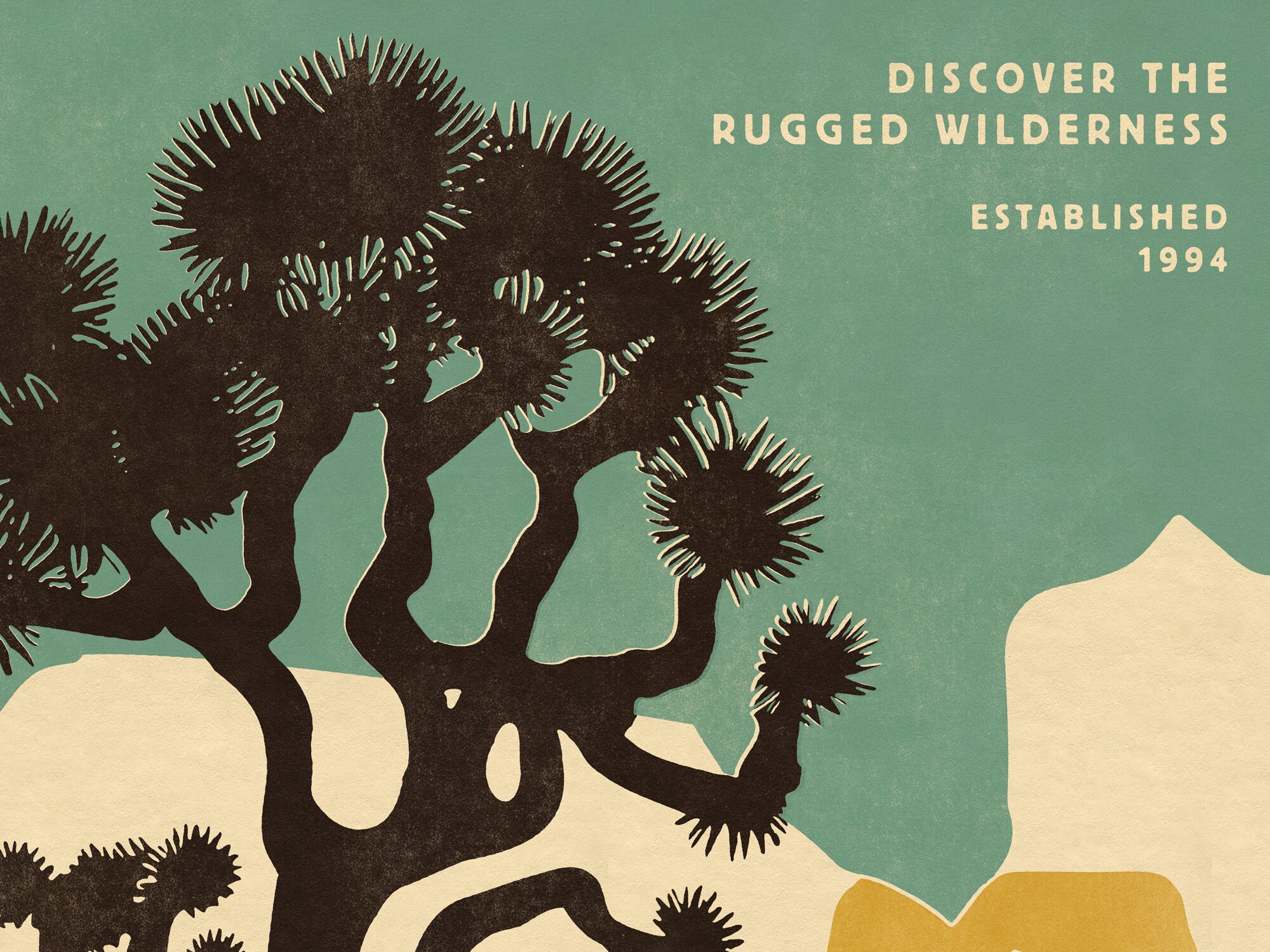 Joshua Tree Art National Park Poster Retro Travel Poster - Etsy