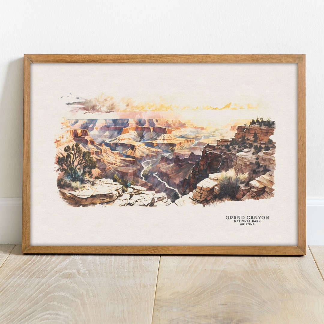 Grand Canyon National Park Poster, Grand Canyon Poster, Travel Poster ...