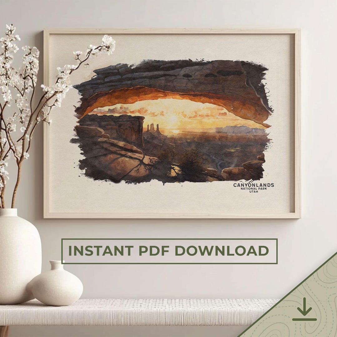 Canyonlands National Park Art Print, National Park Poster, Utah Print ...