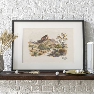 Big Bend National Park Poster, Texas Poster National Park Art, Texas ...