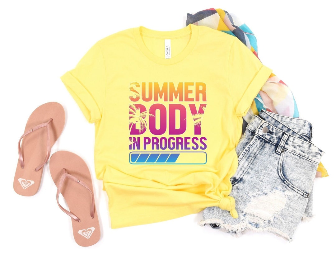 Summer Body in Progress Shirt Summer Beach Lovers Shirt Sunset Lover ...