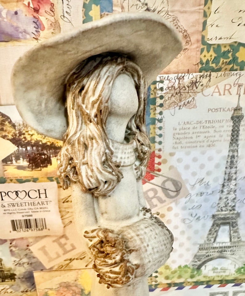 Faceless Lady Studio Pottery. Lady With Big Hat and Hand Warmer ...