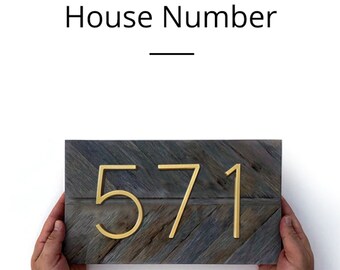 Vertical Brass House Numbers - Etsy