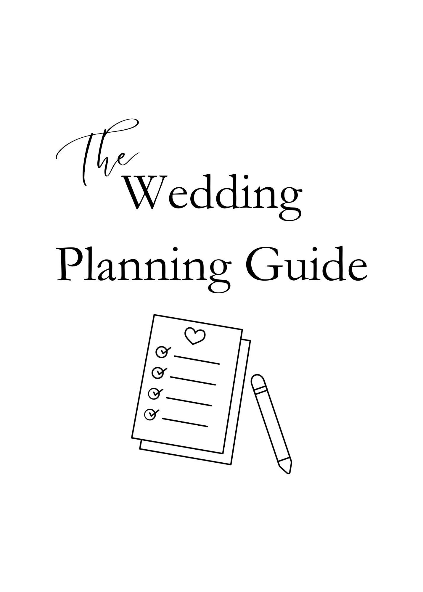 The Wedding Plan Guide - Etsy