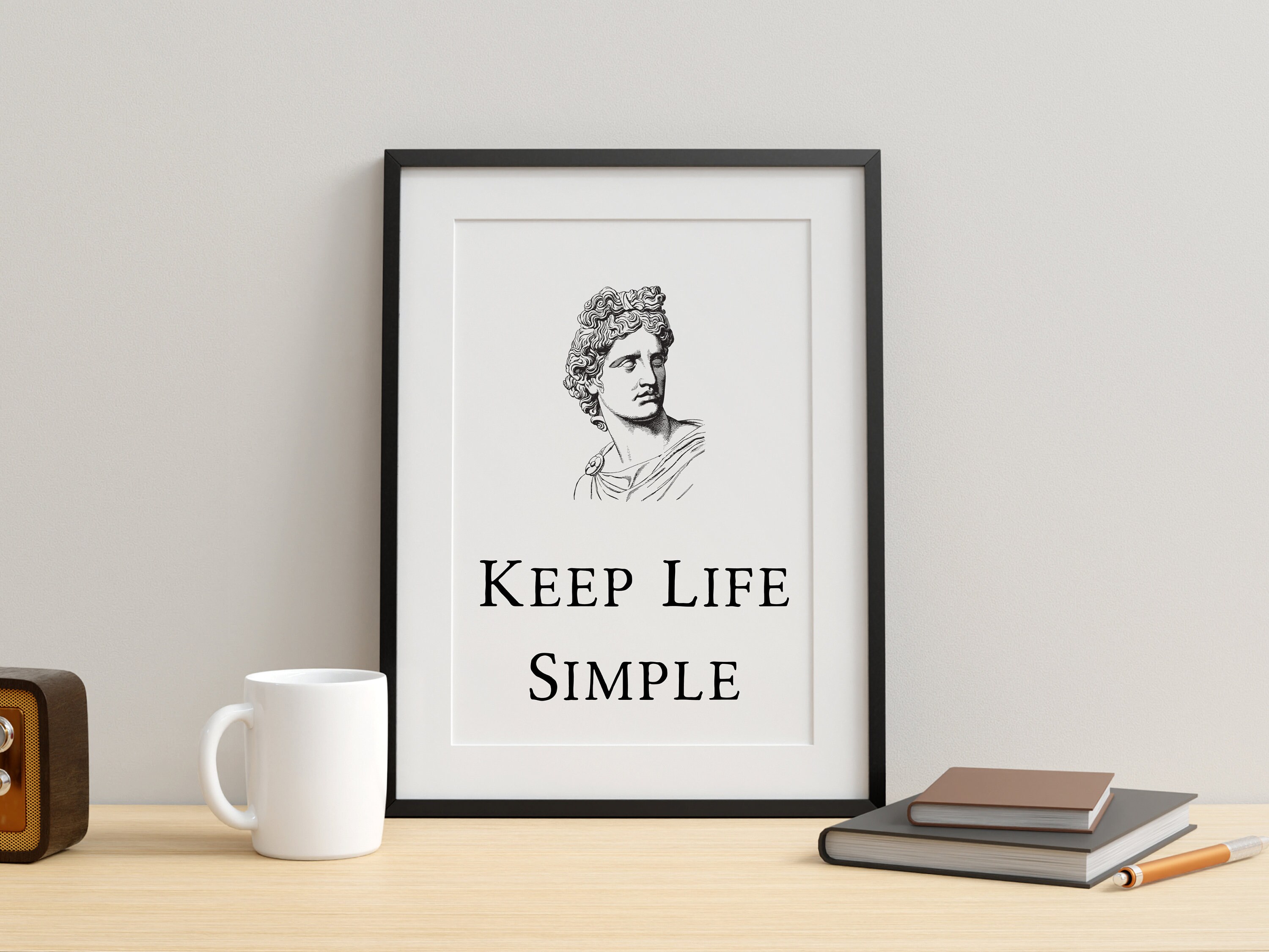 Minimalist 'keep Life Simple' Art Print | Positive Quote (digital ...