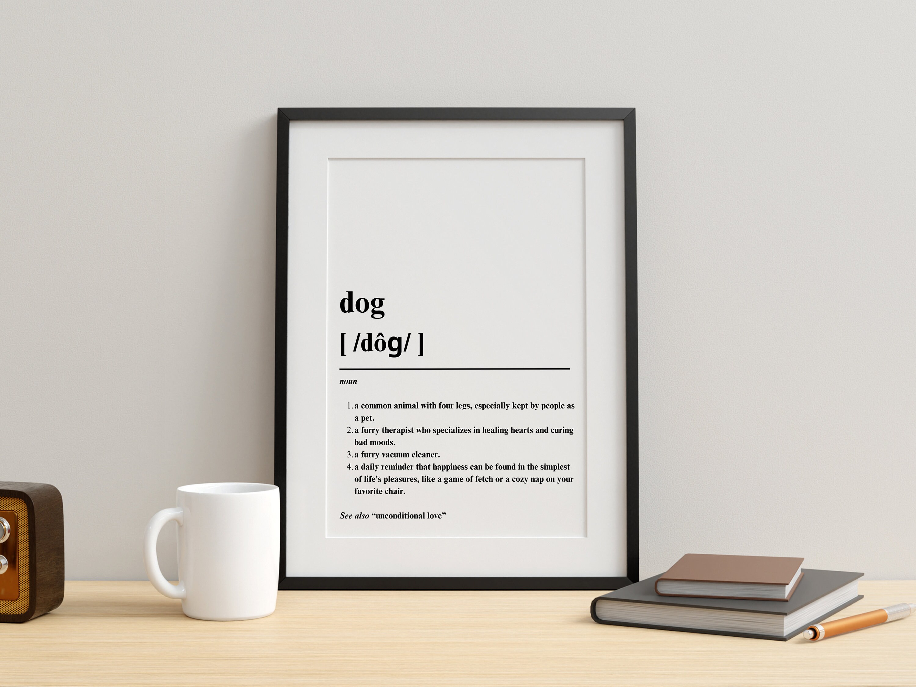 Dog Definition Print | Printable Wall Art | Minimalist Decor | Dog ...