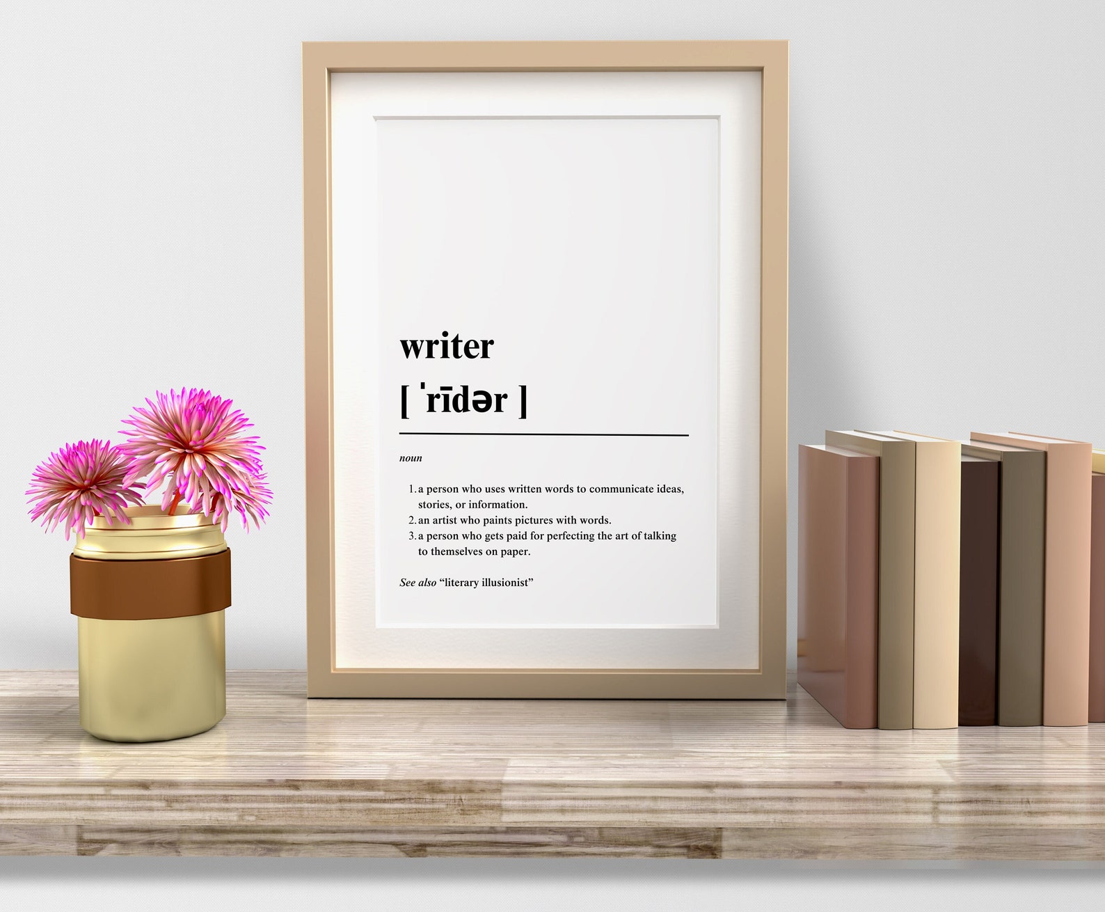 Writer Definition Print | Minimalist Literary Wall Art (digital ...