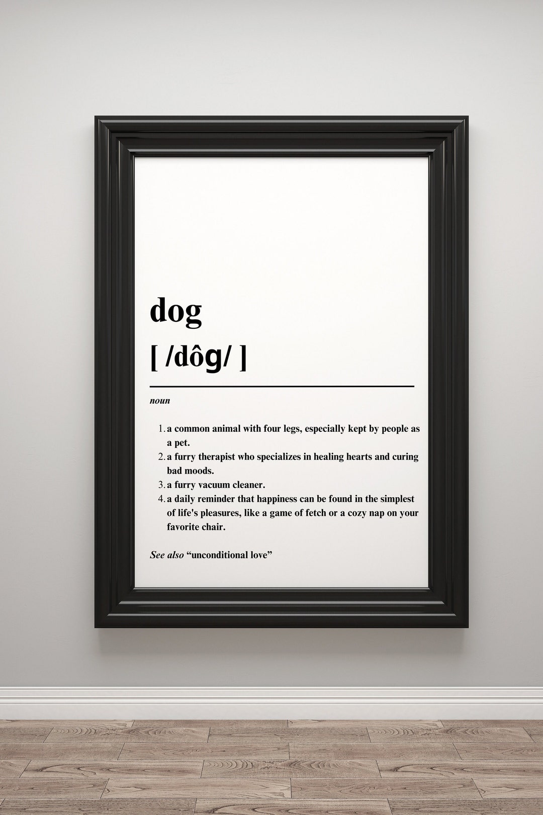 Dog Definition Print Printable Wall Art Minimalist Decor Dog Lovers Dog ...