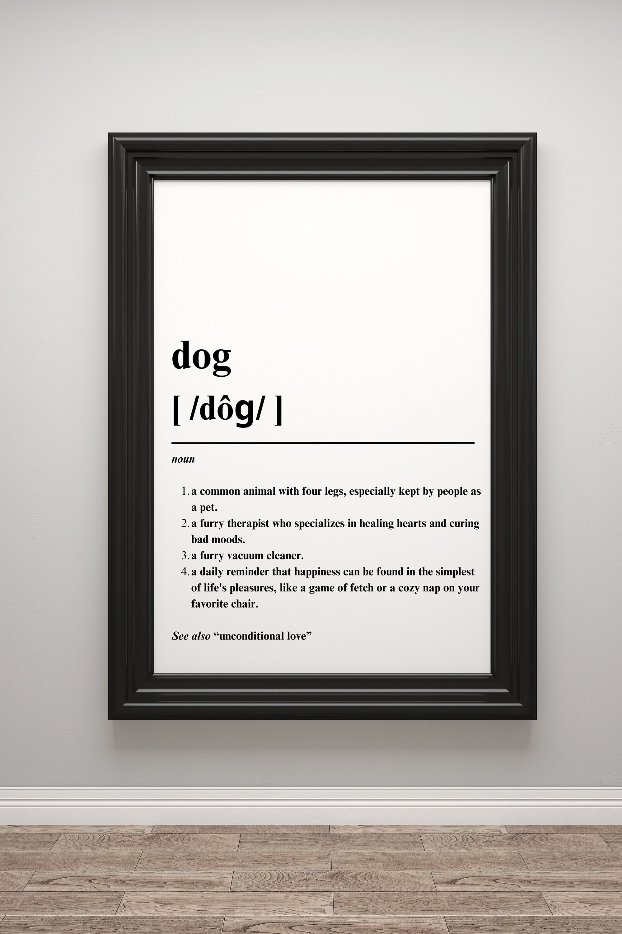 Dog Definition Print | Printable Wall Art | Minimalist Decor | Dog ...