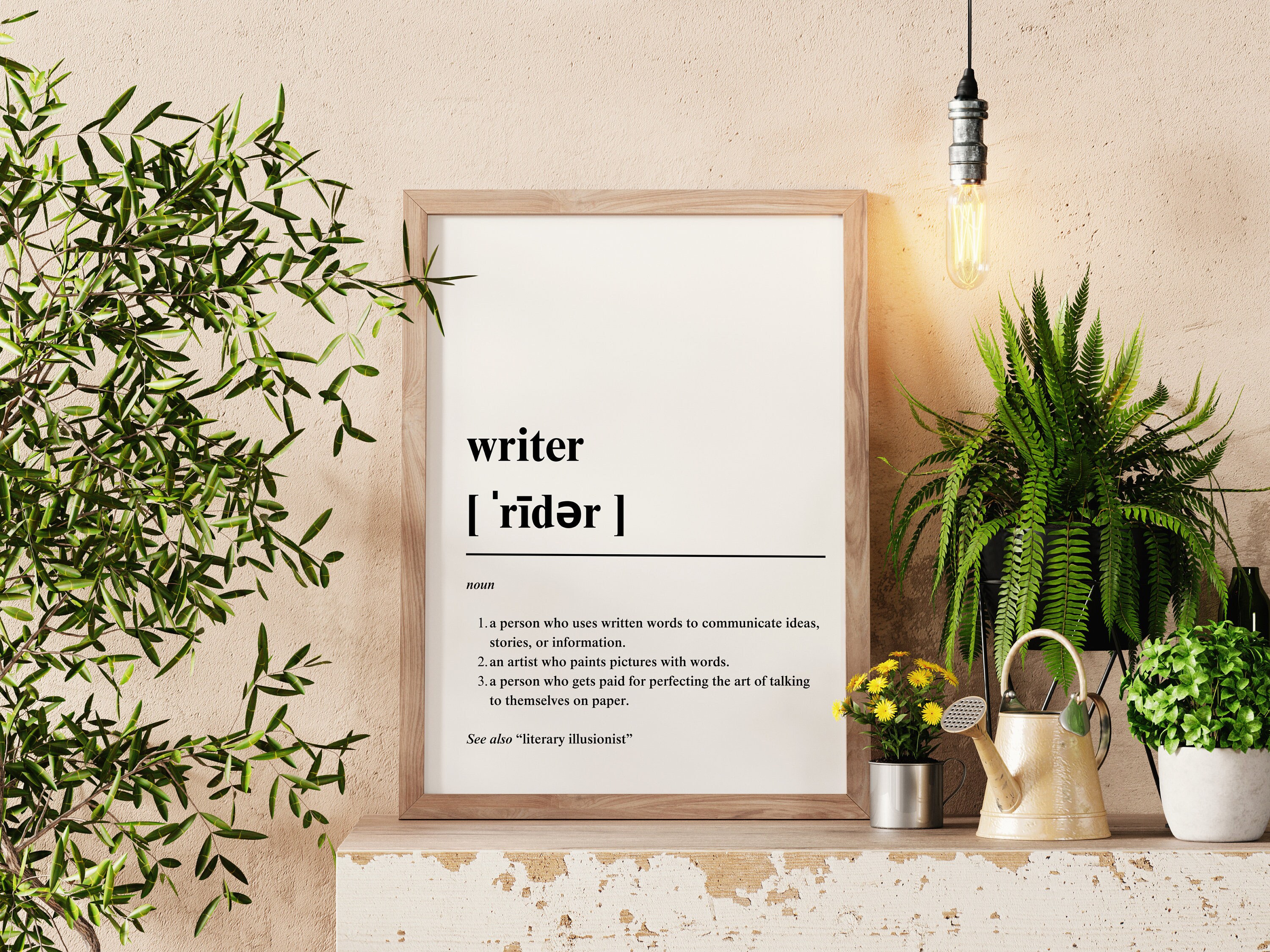 Writer Definition Print | Minimalist Literary Wall Art (digital ...