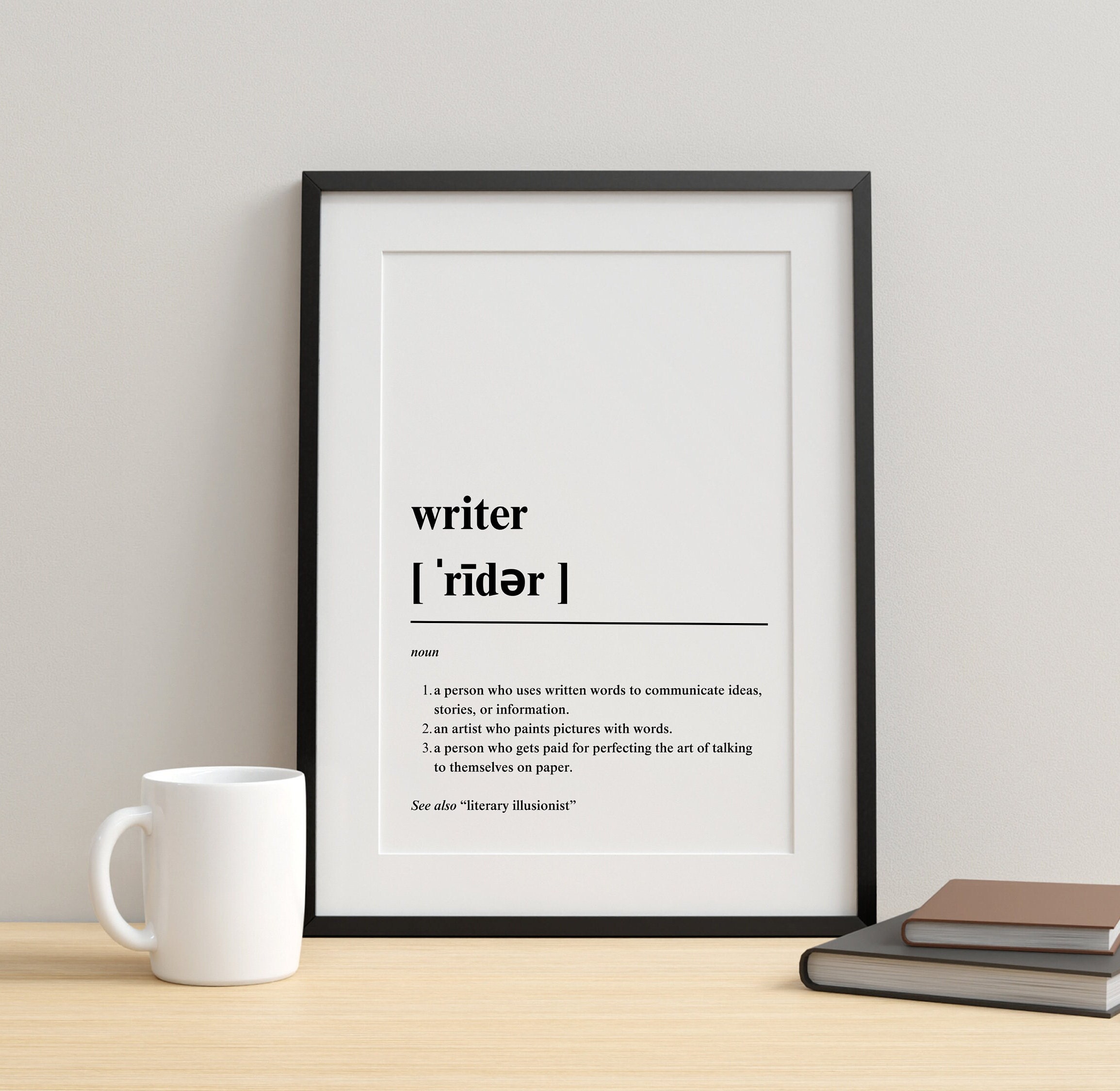 Writer Definition Print | Printable Wall Art | Minimalist Decor | Book ...
