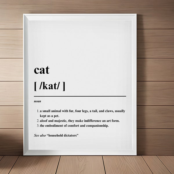 Definition Print - Etsy