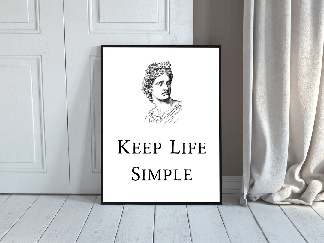 Keep Life Simple Printable Wall Art Positive Quote Simple Life - Etsy