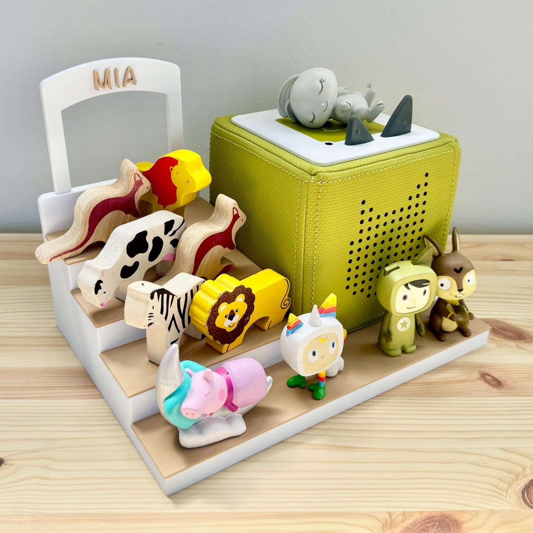 Personalised Toniebox 1 Shelf Medium: Magnetic Figure Storage, Tonie ...
