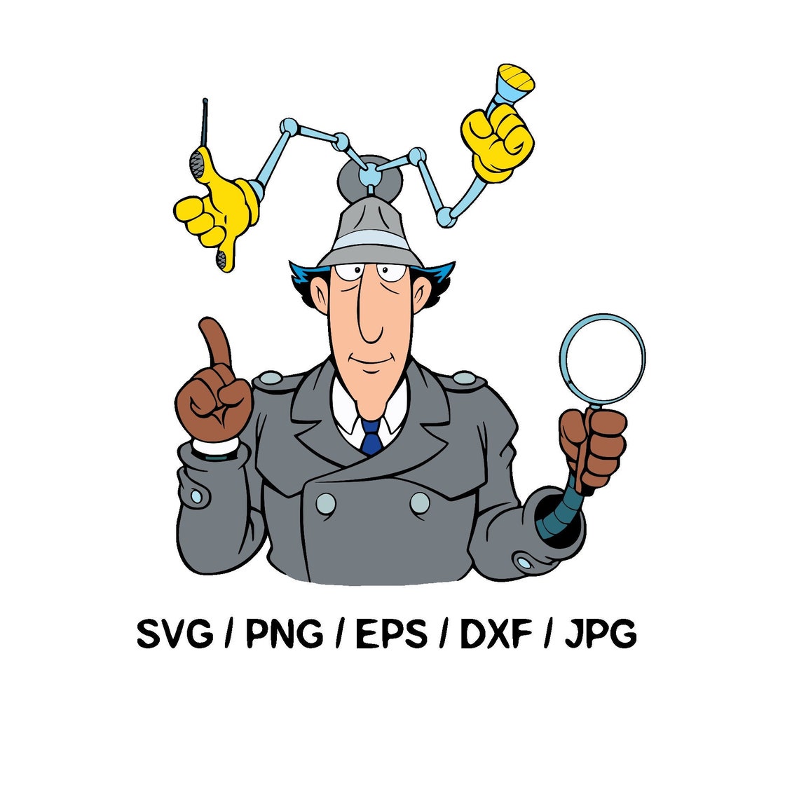 Inspector Gadget Svg Inspector Gadget Digital File Gadget Etsy