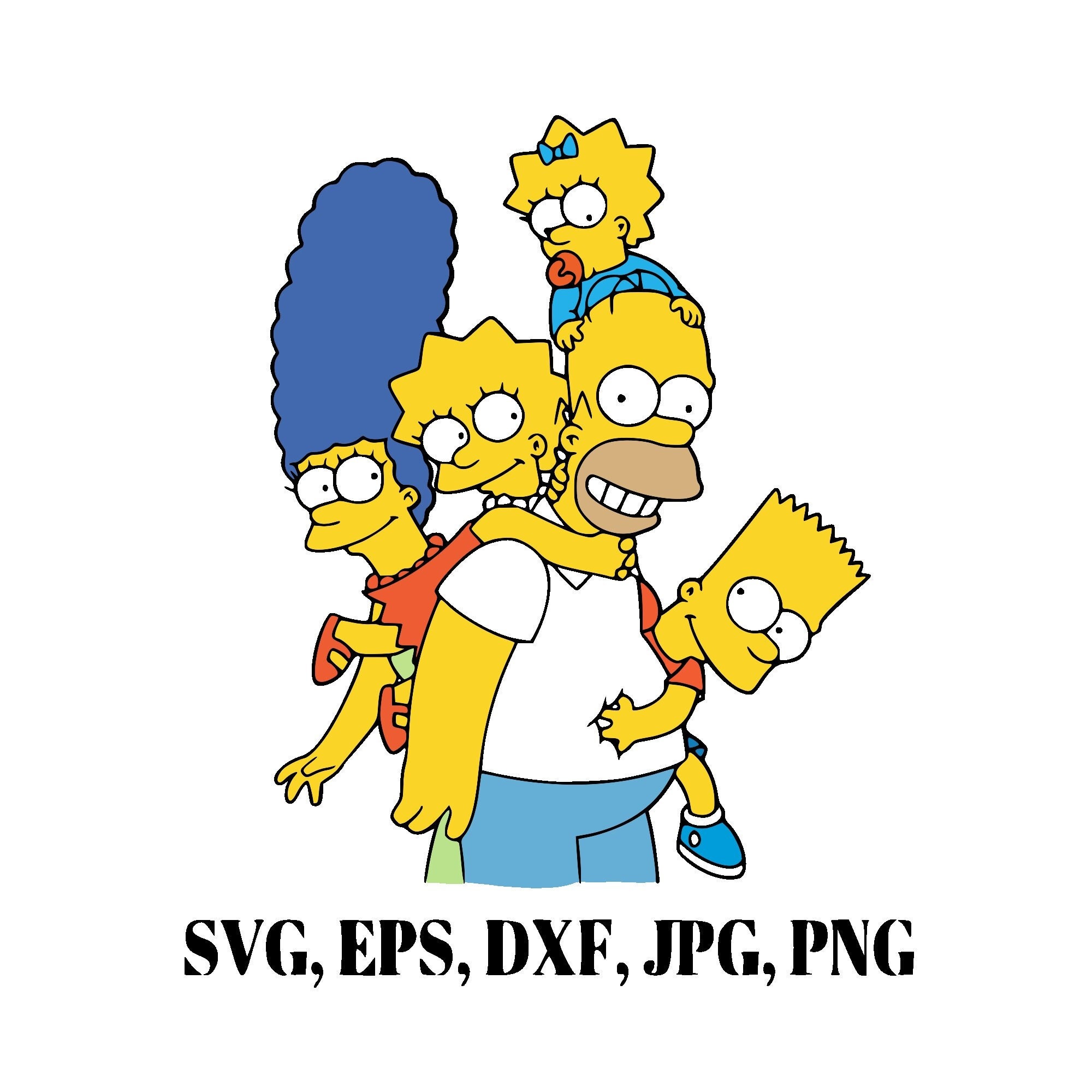 The Simpsons Family SVG Simpsons 1989 Svg The Simpsons Etsy