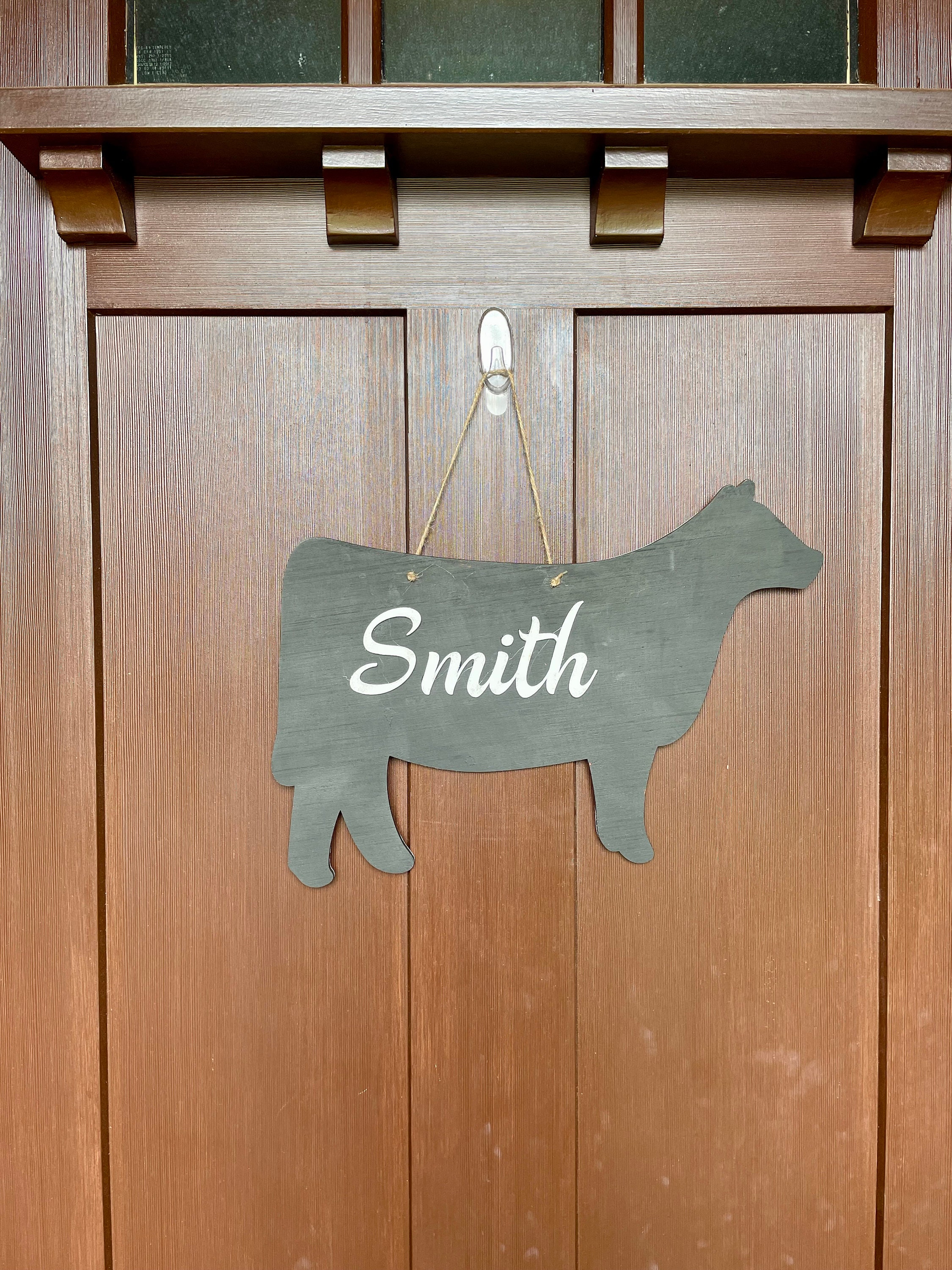 Personalized Show Steer Door Hanger - Etsy