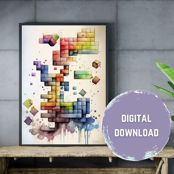 Tetris Poster Printable - Etsy