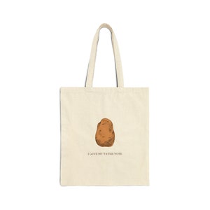 Tater Potato Cotton Canvas Tote Bag - Etsy