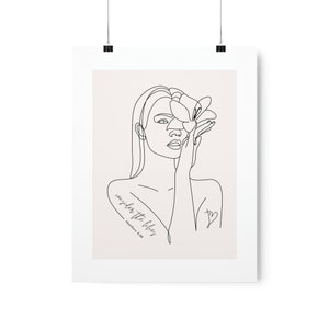 Faith Line Drawing Bible Verse Original Illustration on Premium Matte ...
