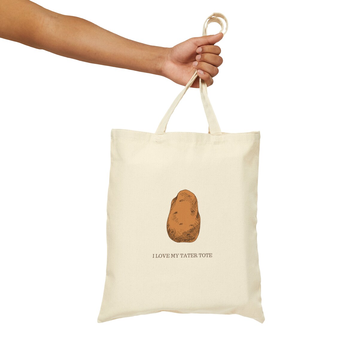 Tater Potato Cotton Canvas Tote Bag - Etsy