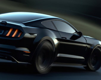 PRINTABLE Ford Mustang Wallpapers Digital Car Art Desktop Wallpaper ...