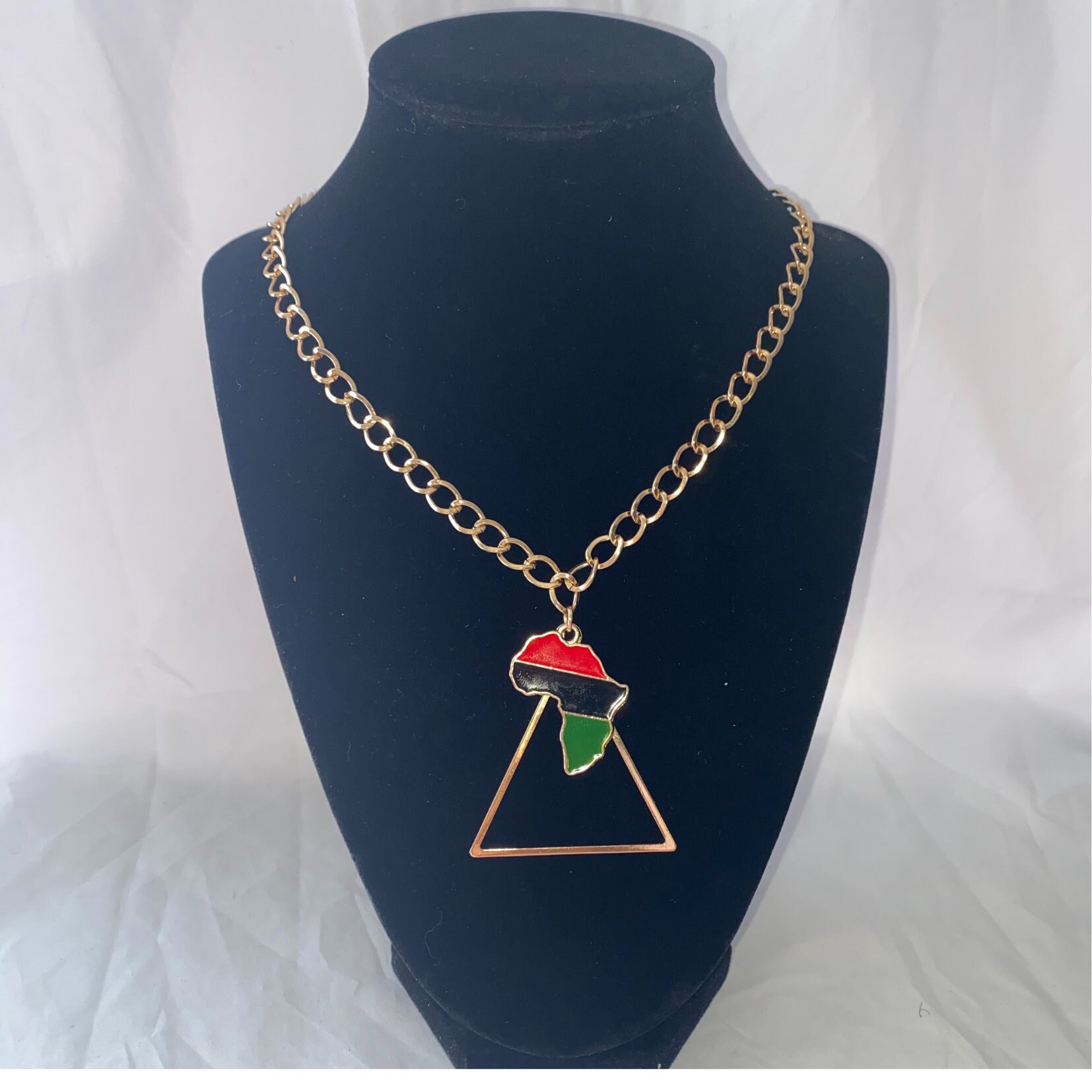 Pan Africa - Gold Chain Necklace - Etsy