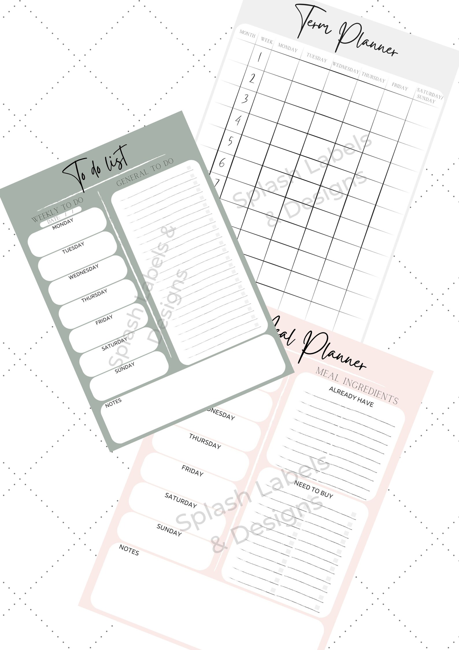 Simple Printable Organisation Charts - Etsy
