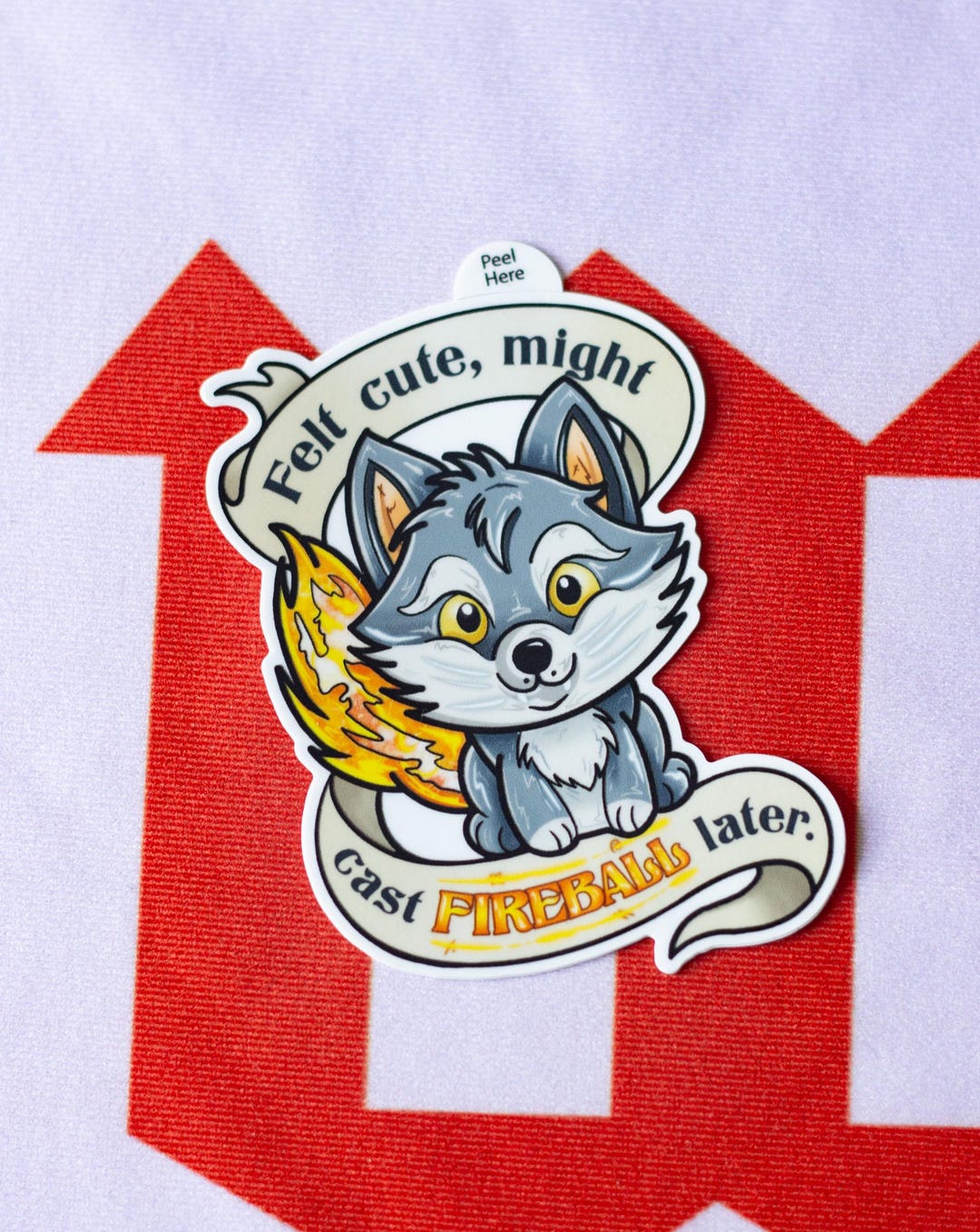 Fireball Wolf Dnd Sticker - Etsy