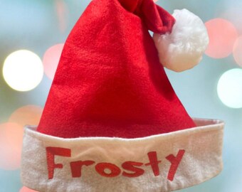 PERSONALIZED Santa Hats. Blue and Gold. Rep Your Chapter Greek - Etsy