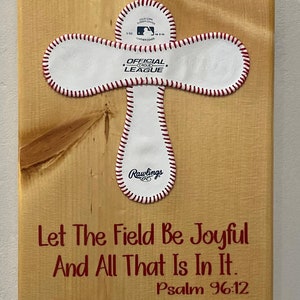 Baseball Cross Plaque - Etsy