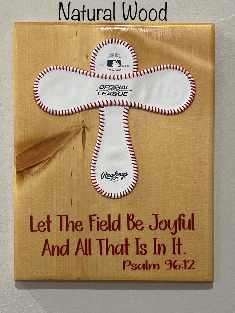 Baseball Cross Plaque - Etsy