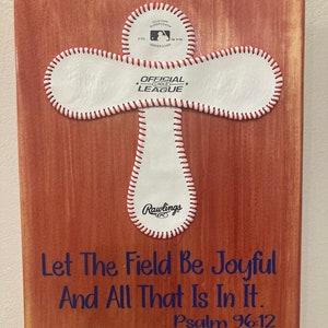 Baseball Cross Plaque - Etsy