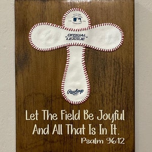 Baseball Cross Plaque - Etsy