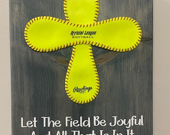 Shadow Box Softball Cross - Etsy