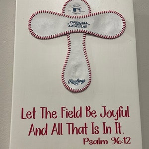 Baseball Cross Plaque - Etsy