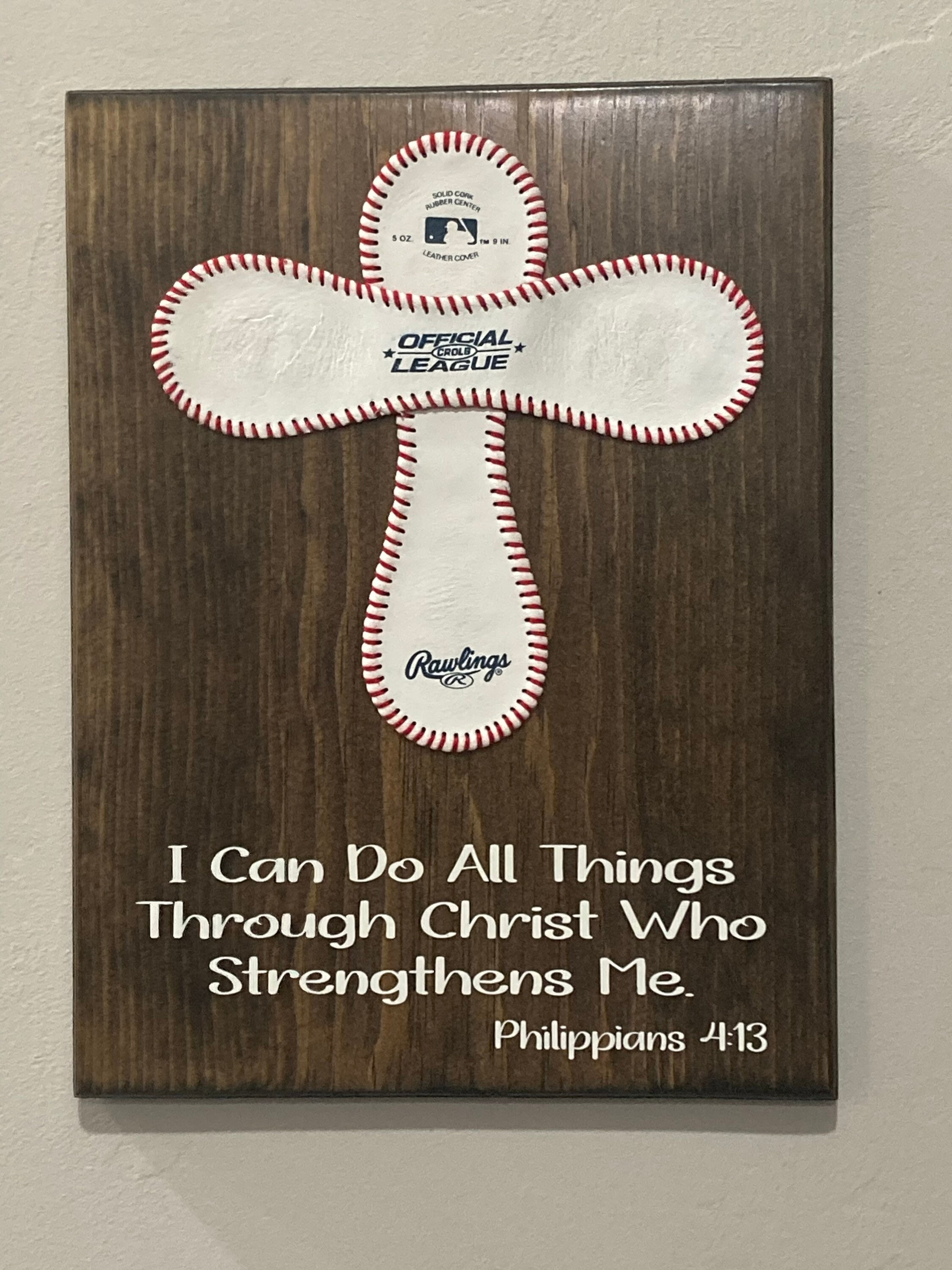 Baseball Cross Plaque - Etsy