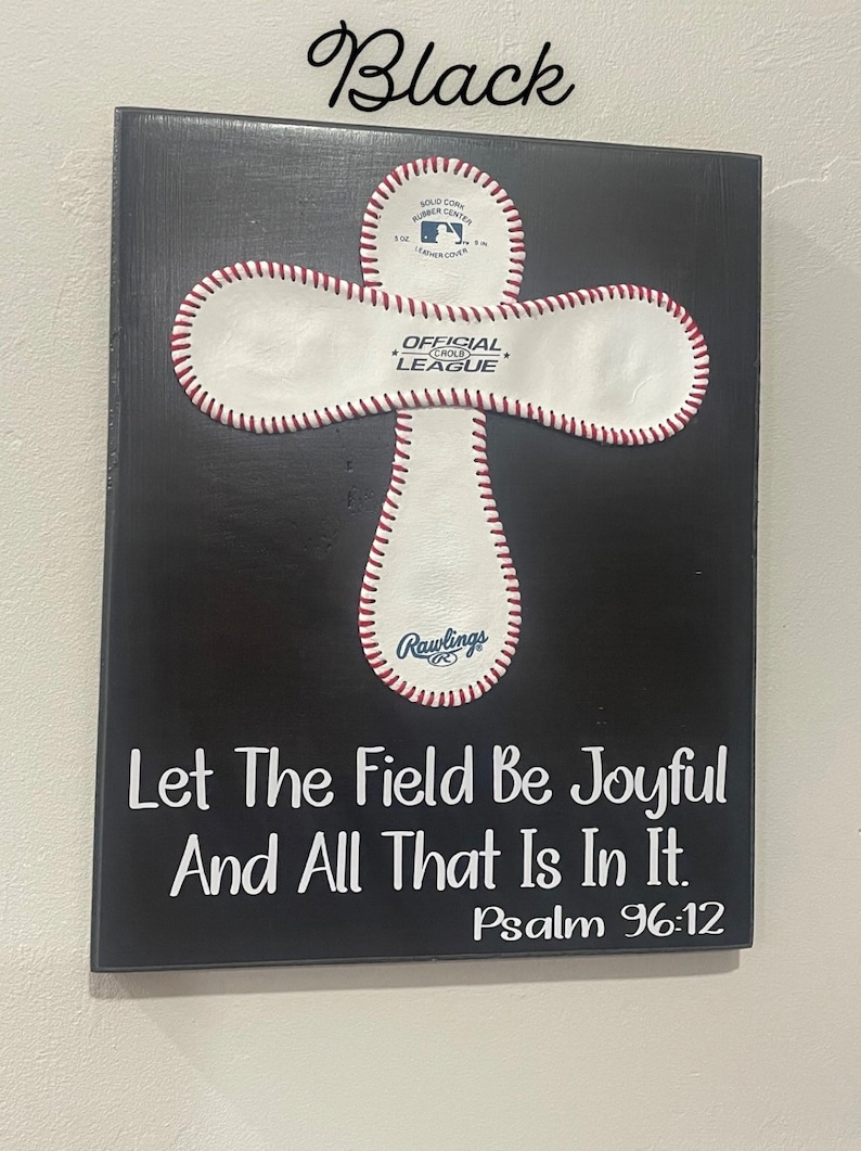 Baseball Cross Plaque - Etsy