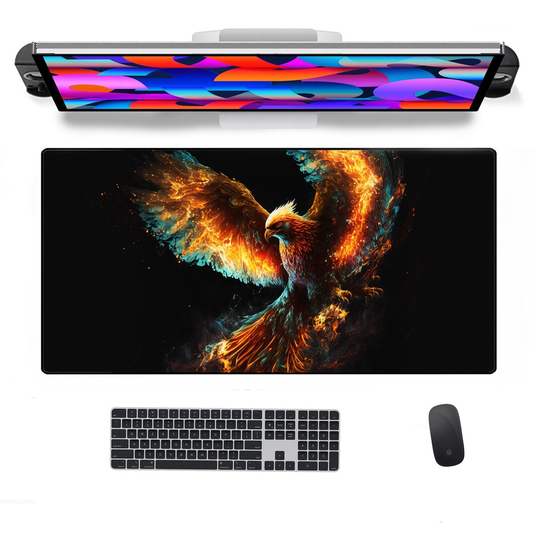 Big Gaming XXL Mouse Pad Desk Mat Mousepad Phoenix Fire Bird - Etsy